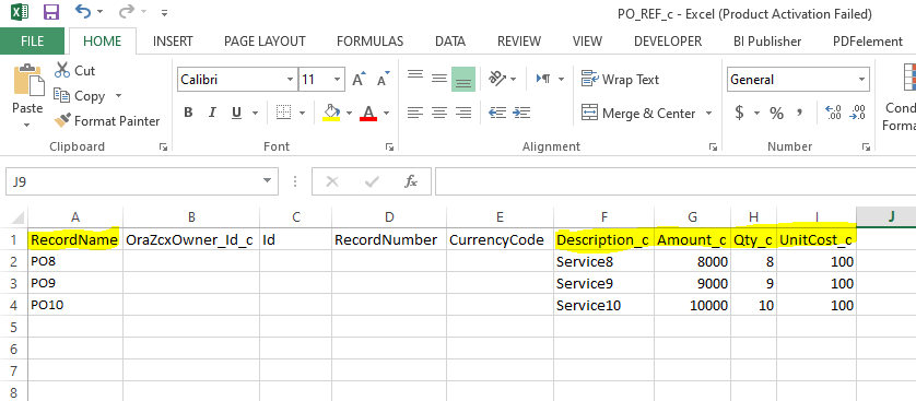 Oracle Application Oracle Fusion Application Composer How To Upload Bulk Data In Custom Object
