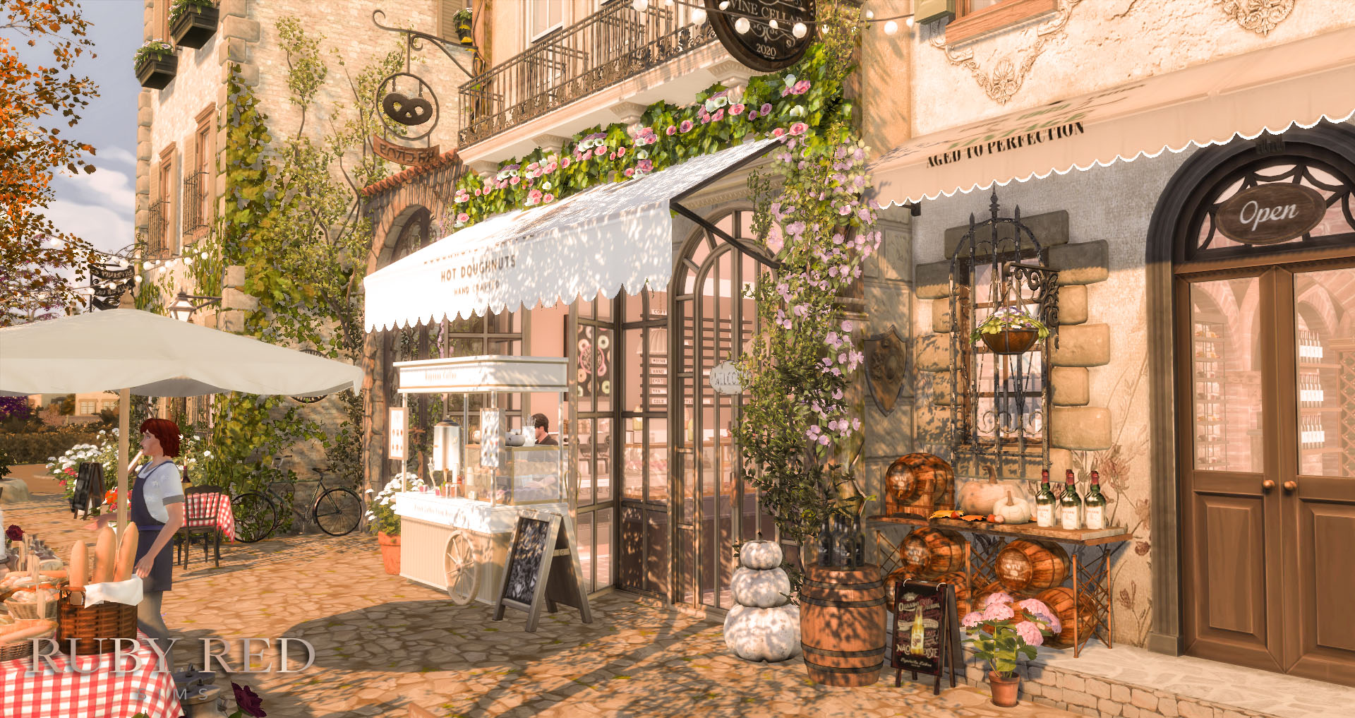 Sims 4 - 2021 October: Small Town Market [Ruby Red Sims]