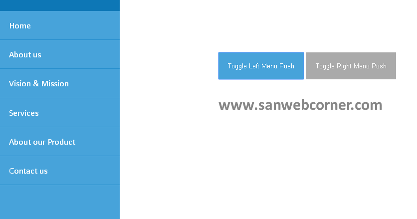 Simple push menu using Jquery
