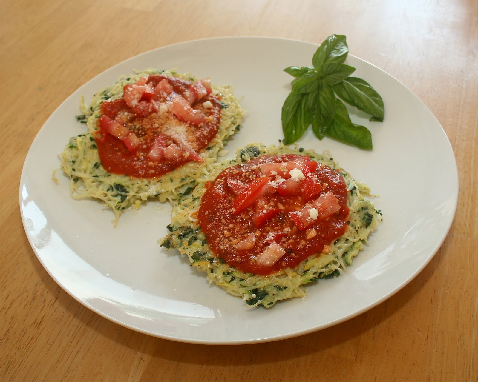 Points In My Life: Low-Point Spinach and Zucchini Angel Hair Rounds