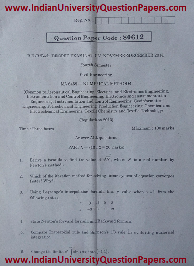MA6459 Numerical Methods Nov Dec 2016 Question Paper University ma6459-numerical-methods-nov-dec-2016-question-paper-university