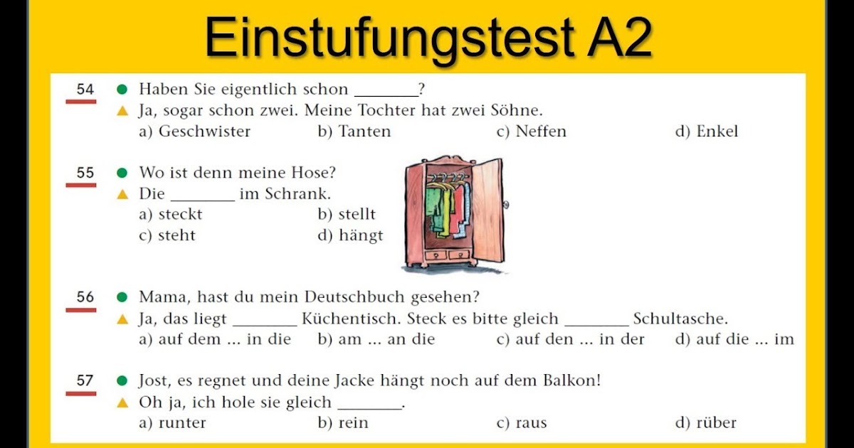 Garten der deutschen Sprache: Einstufungstests: A1-B1
