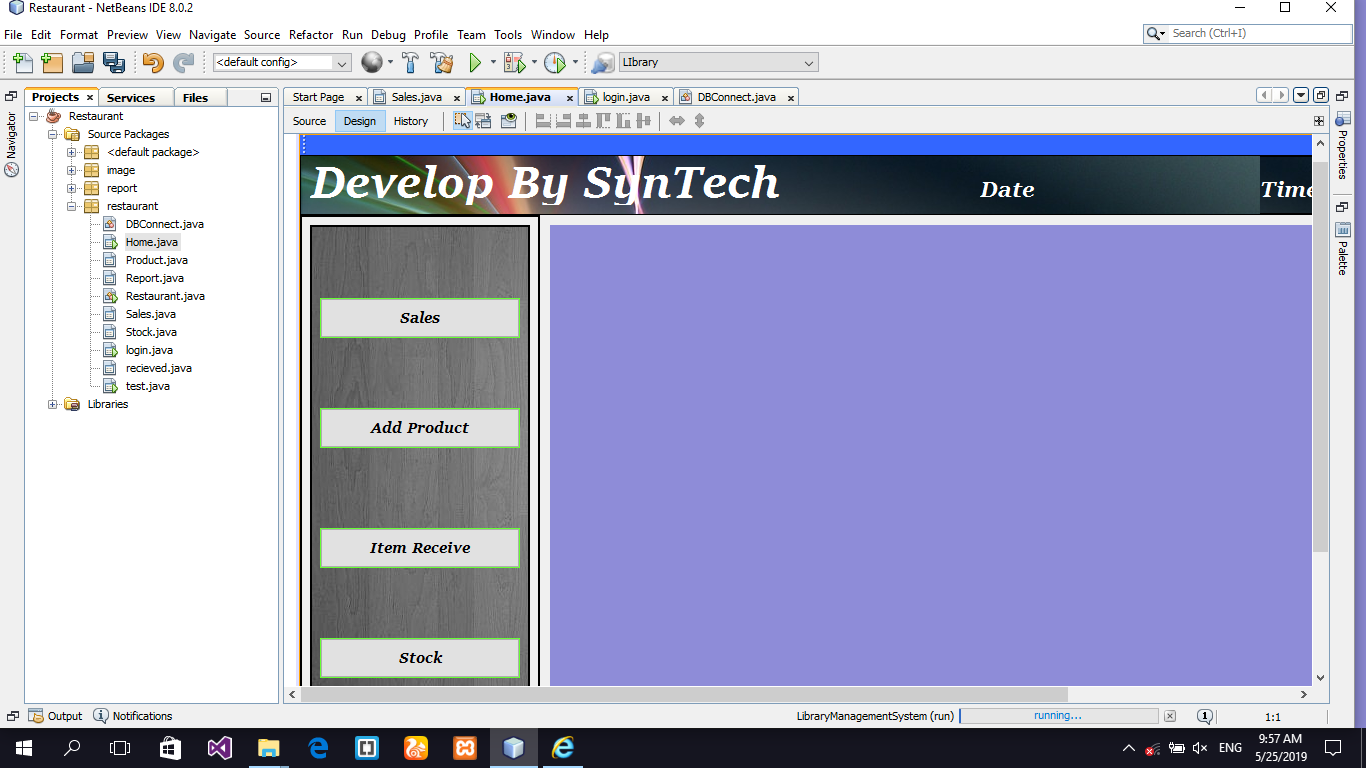 Syntech Restaurant Management System Java Complete Project With Source Code