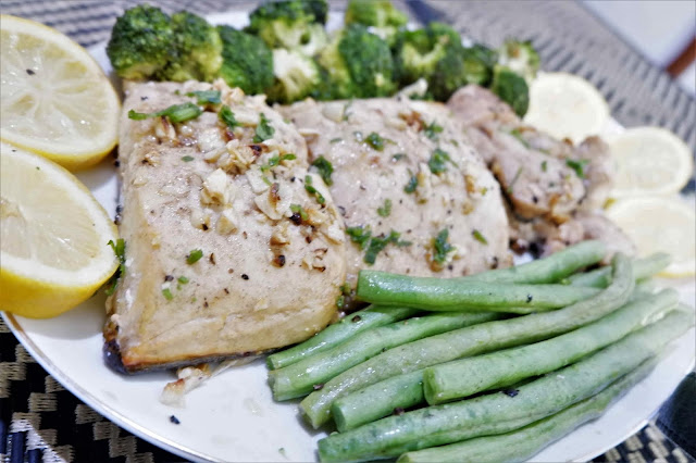 Turbo Buttered Garlic Seaking Salmon Slabs Recipe - Mommy Practicality
