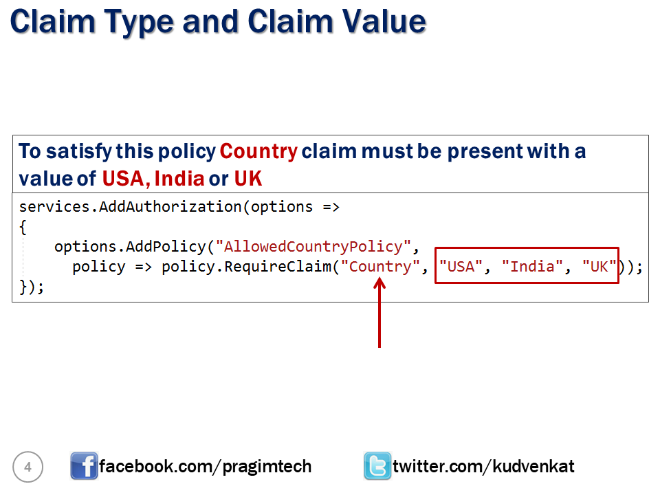 Sql server, .net and c# video tutorial: Claim type and claim value in ...