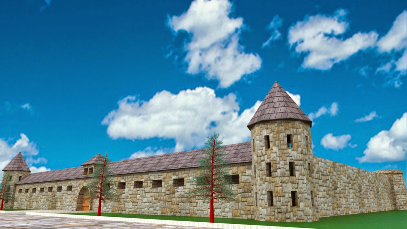 3D Studio Modeling and Design: 3D Visualization of Fortress in Sjenica