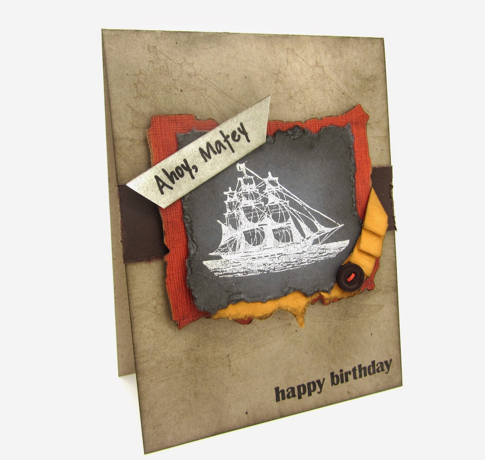 PinkBlingCrafter: Ahoy, Matey Birthday Card with Open Sea