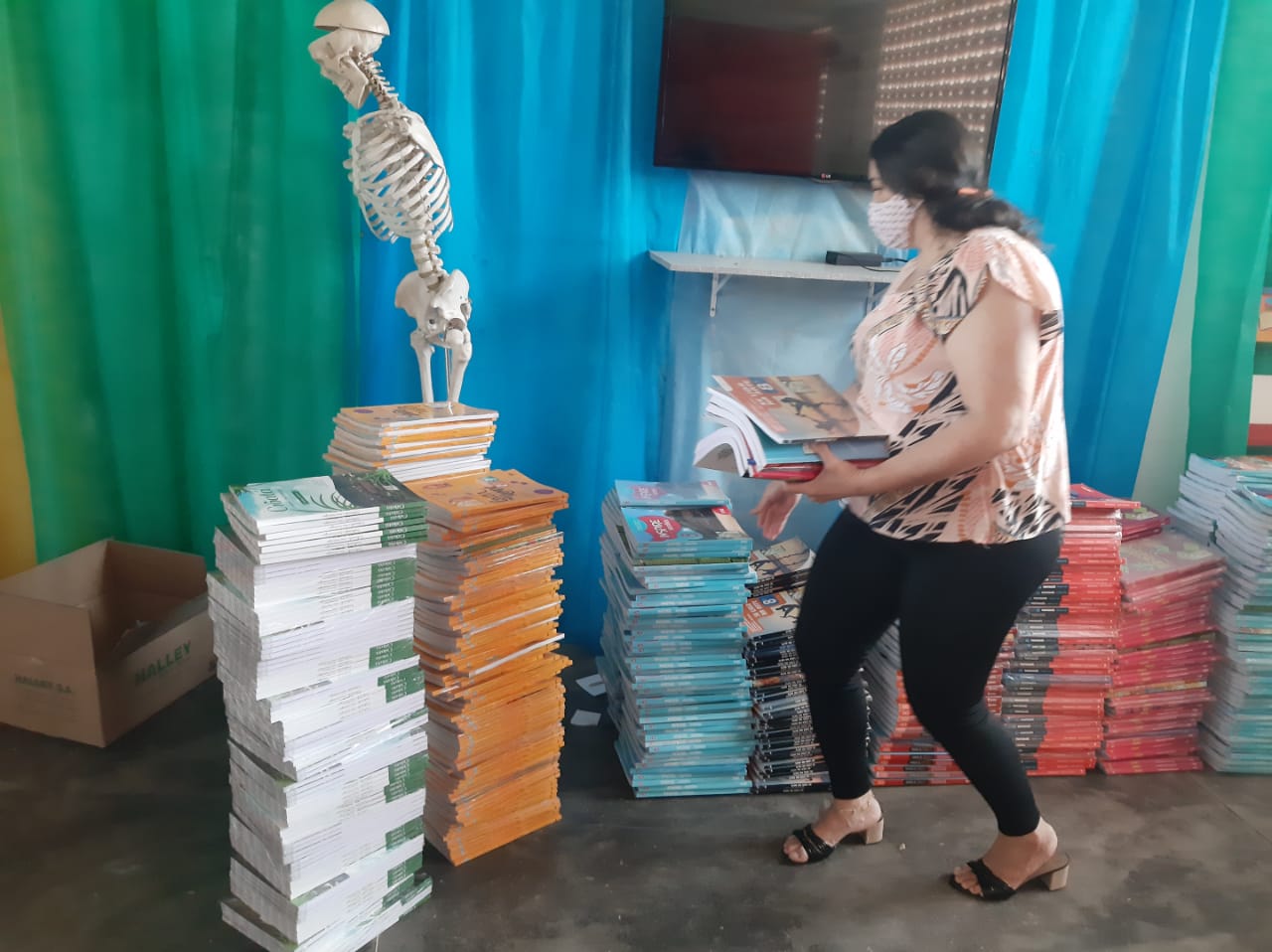 entrega de livros