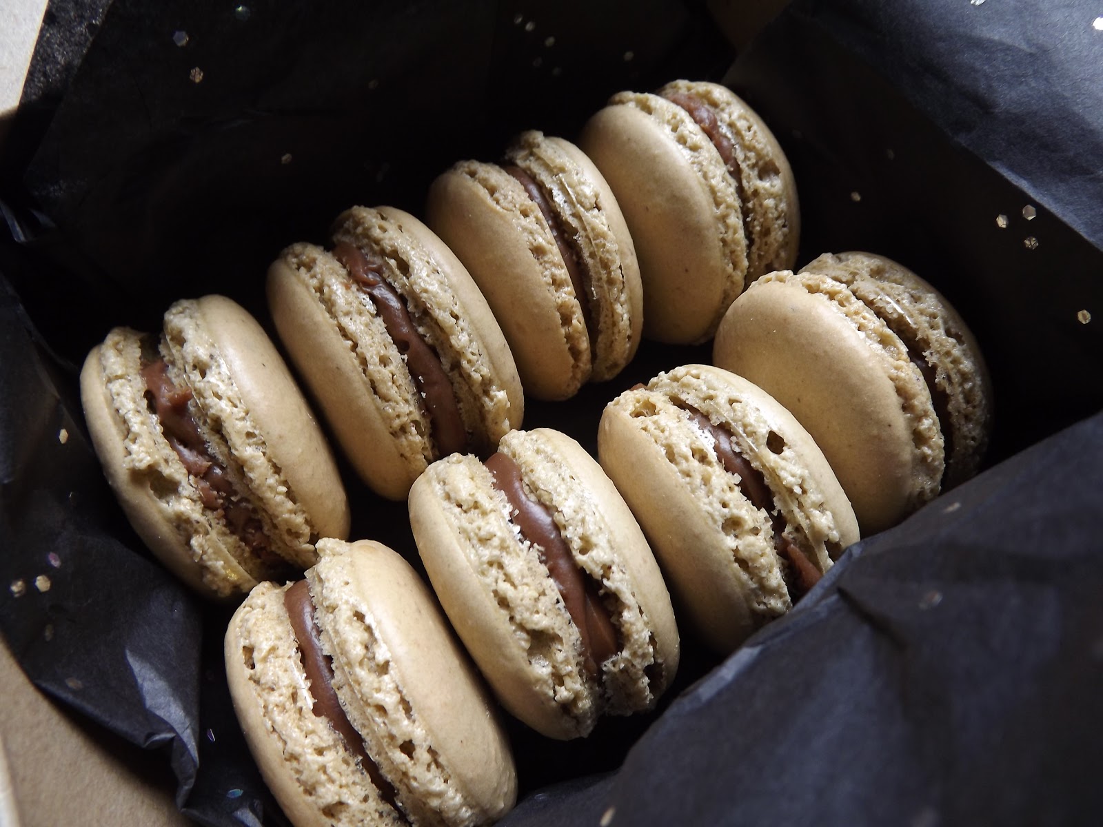 Toasted Hazelnut Macarons with a Capuccino Ganache