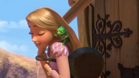 Tangled Rapunzel Frying Pan Gif