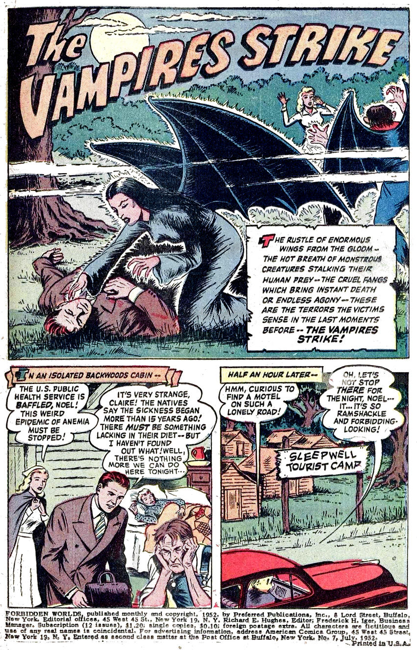 Pappy's Golden Age Comics Blogzine: Number 1928: Vampires strike!