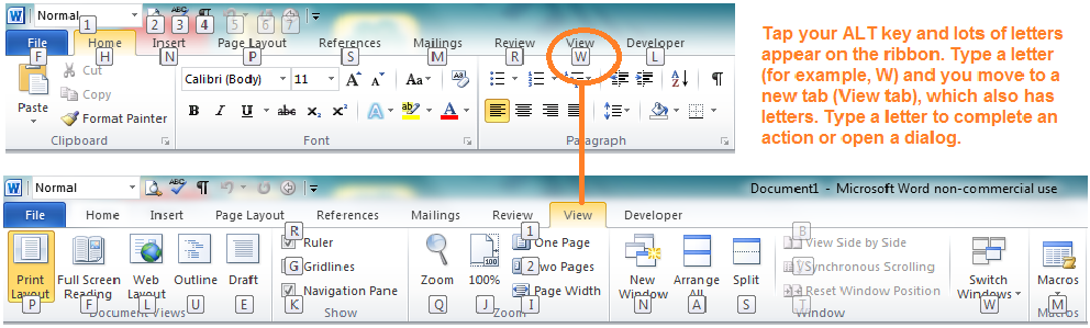 Technology Tamers Word Ribbon Keyboard Shortcuts Technology Tamers Word Ribbon Keyboard Shortcuts