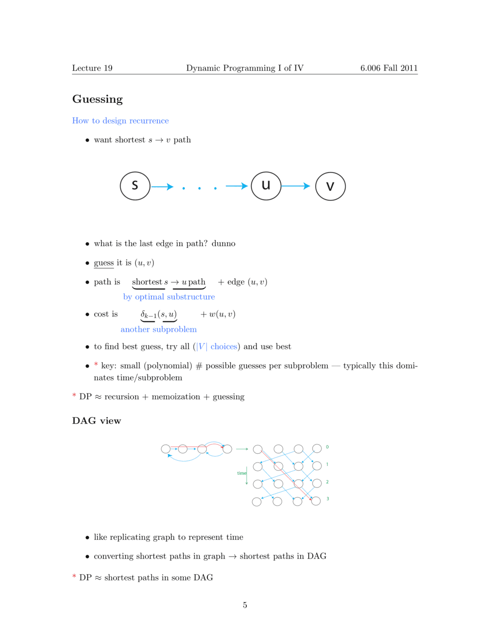 MIT - Introduction to Algorithms - Lecture 19. Dynamic Programming I ...