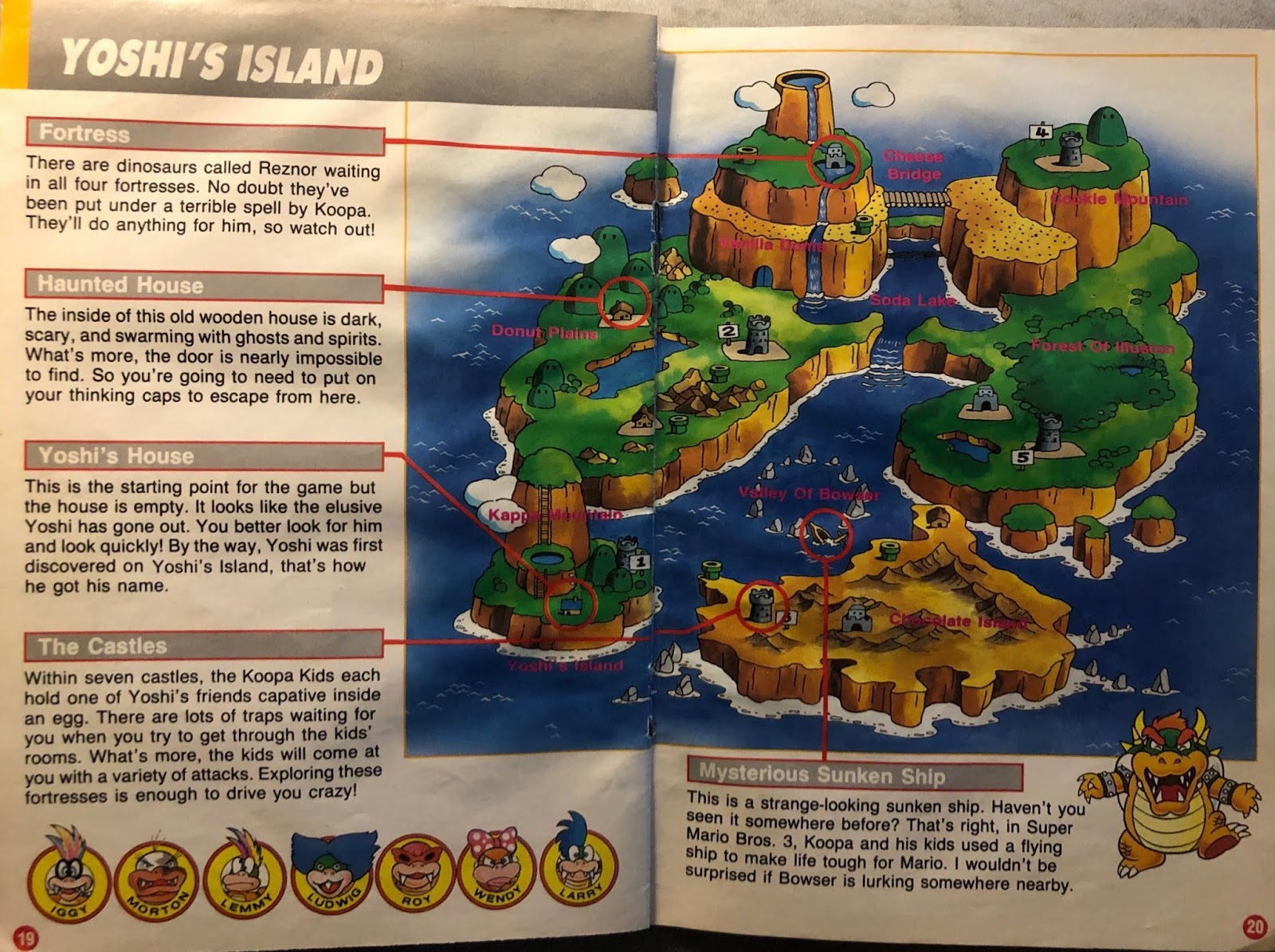 Original instruction manual for Super Mario World (SNES)