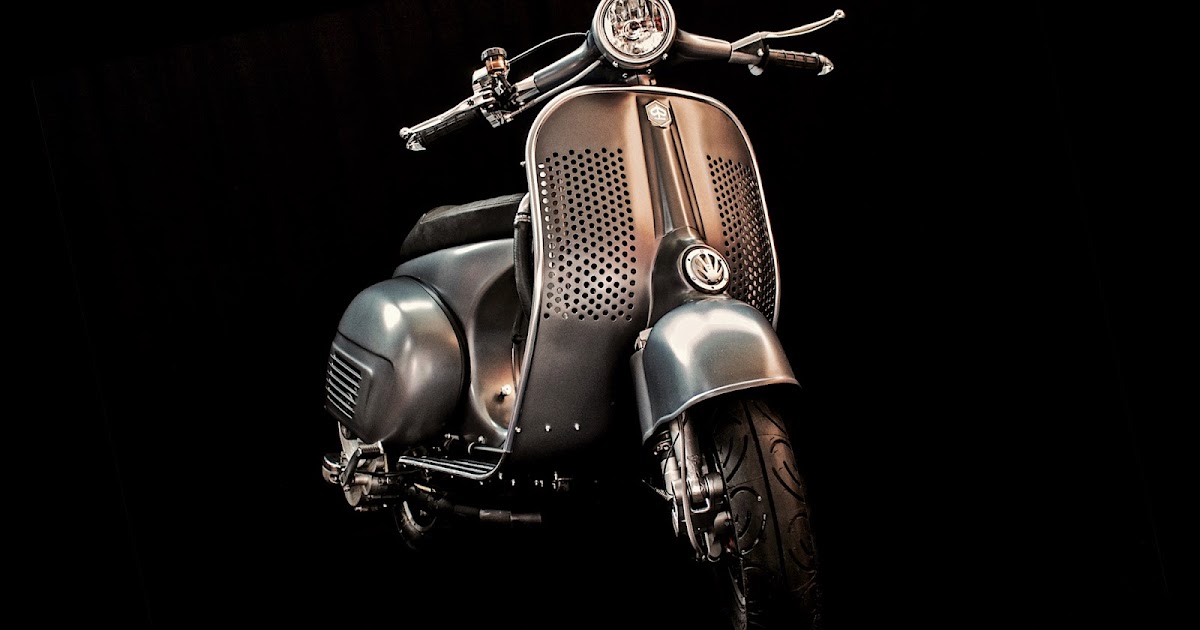 Liquid cooled bespoke Vespa - Inazuma café racer