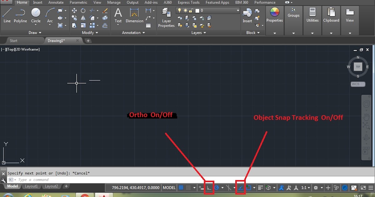 Direct Distance Entry e Object Tracking nel CAD