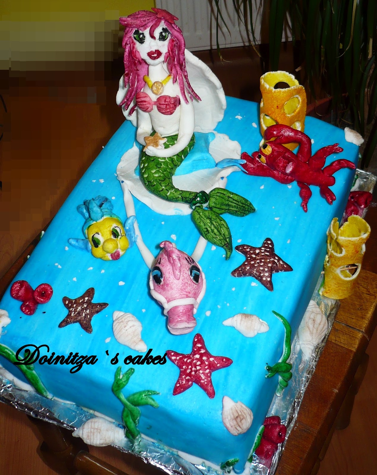 Tort "Mica sirena Ariel si prietenii sai" | Doinitza`s cakes