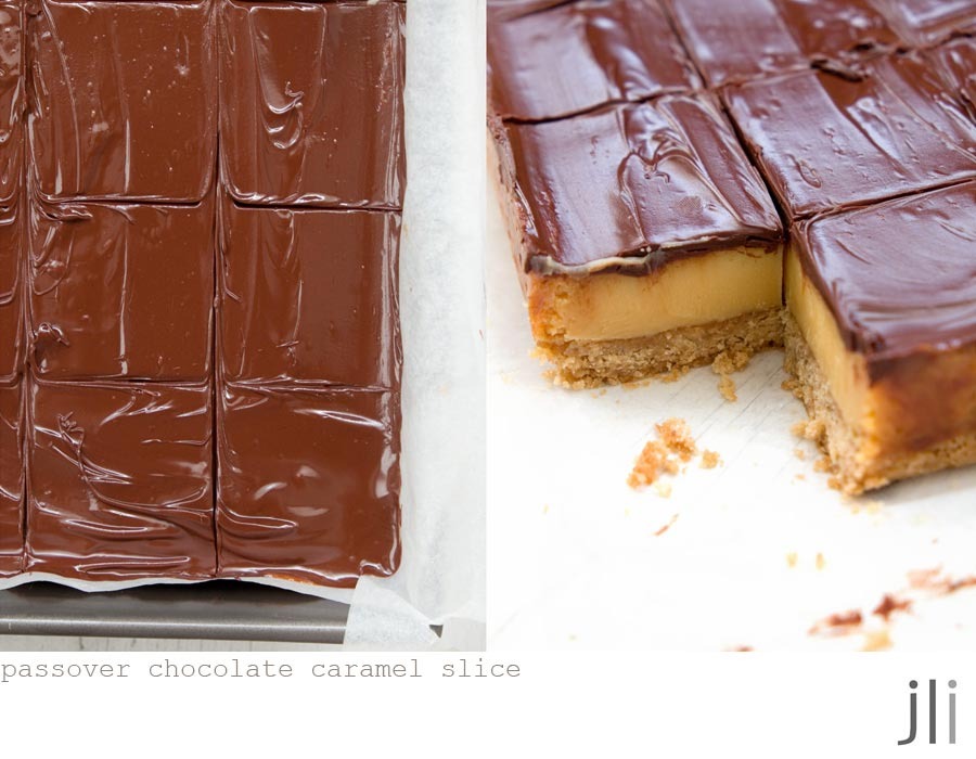 passover week - passover chocolate caramel slice / DELICIOUS BITES