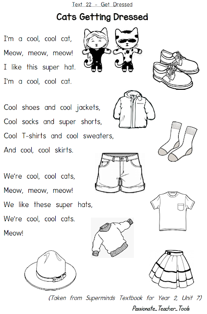 Passionate Teacher Tools: Text 22 - Get Dressed (With Suggested Activities)