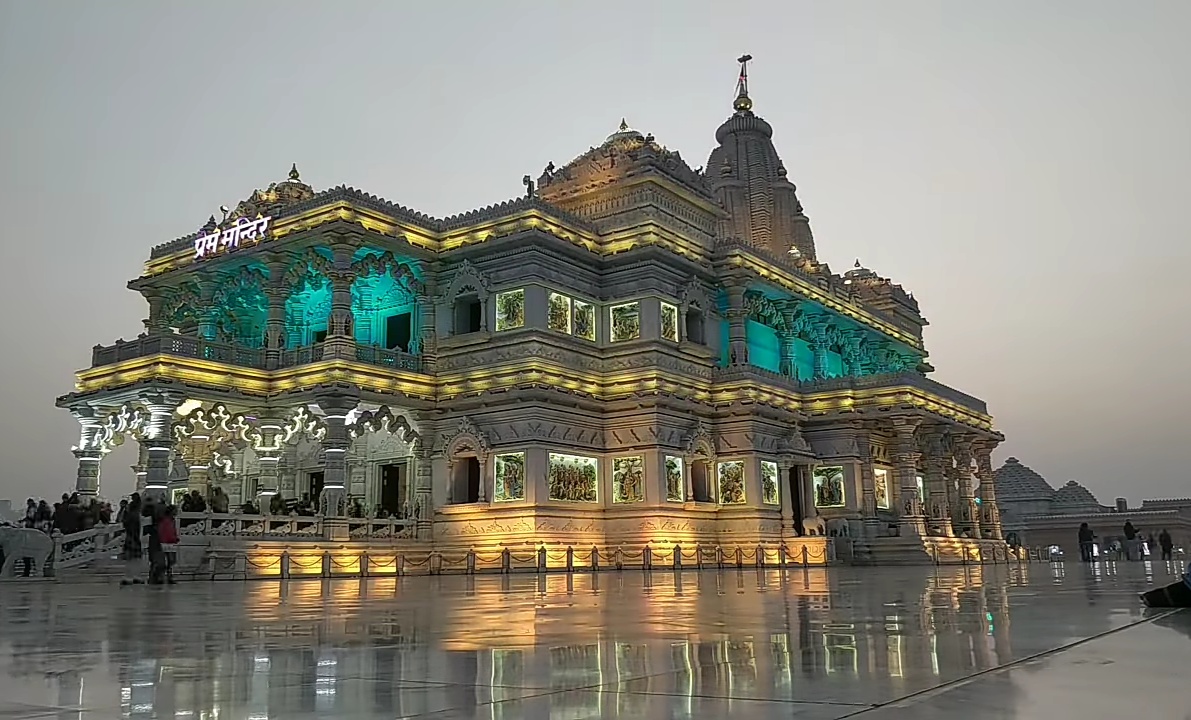 50 Best Prem Mandir Vrindavan Images, Prem Mandir Night View Photos.
