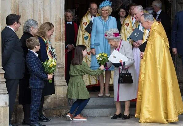 Queen Elizabeth and The Duchess of Cornwall attended a service at ...