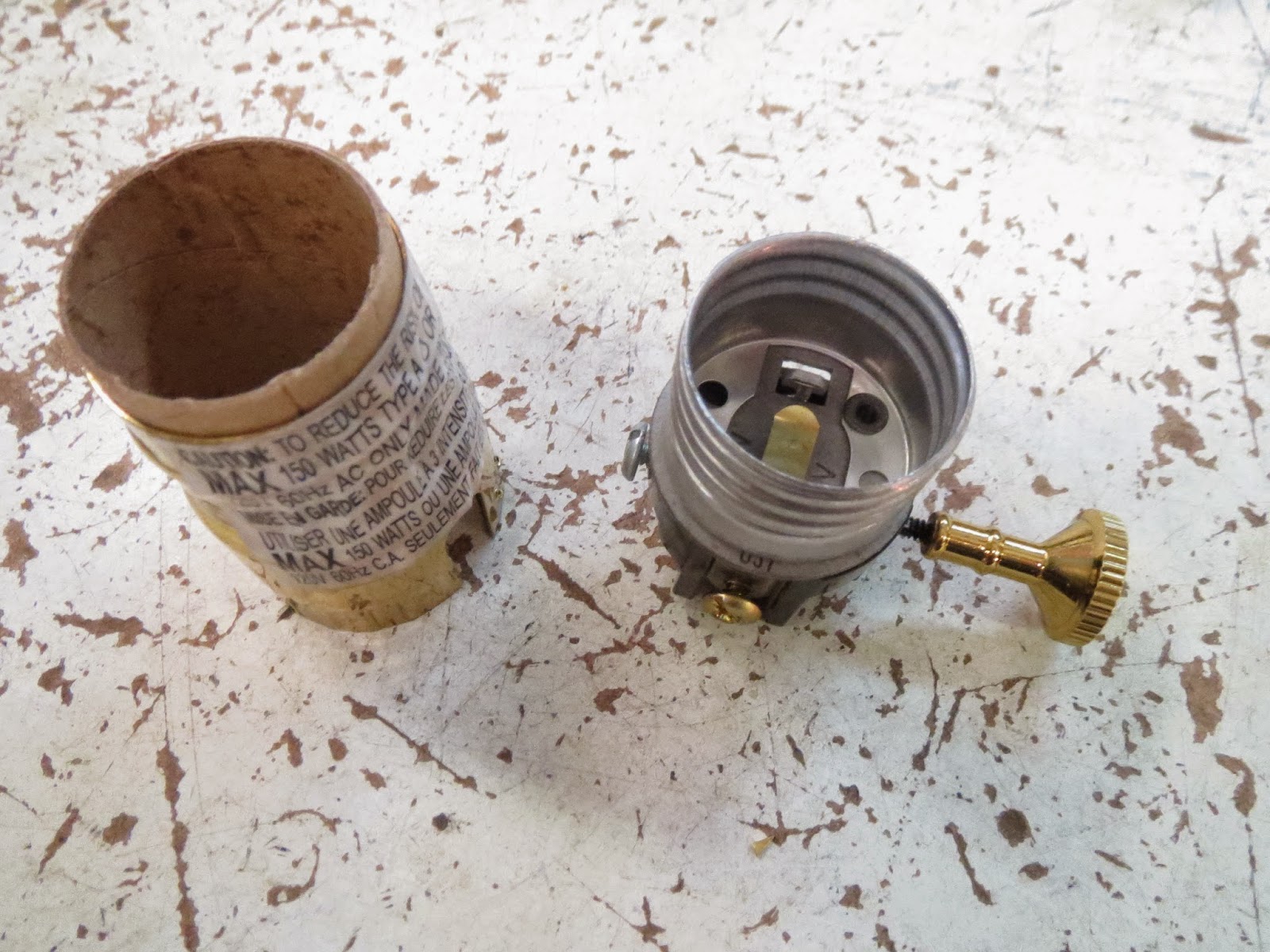 Lamp Parts and Repair | Lamp Doctor: Brass Table Lamp with Burnt Socket ...