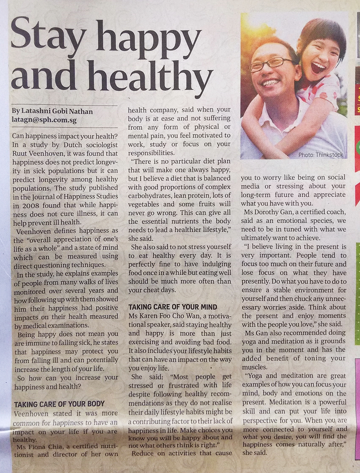 Newspapers Junkies: Stay happy and healthy