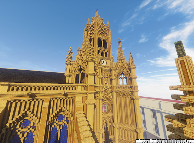 Réplica Minecraft de la Catedral del Buen Pastor, Donostia, España