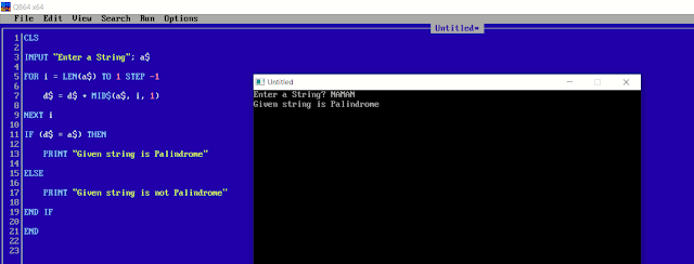 Program For Determine Given String Is Palindrome Or Not