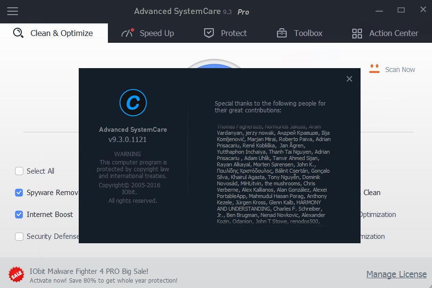 Saymoo007: IObit Advanced SystemCare PRO 9.3.0.1121 + Serial Key [FREE ...