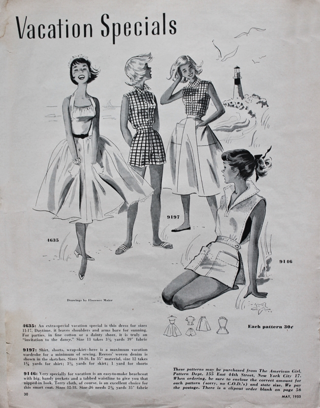 American Girl Magazine, 1955 / Va-Voom Vintage | Vintage Fashion, Hair ...
