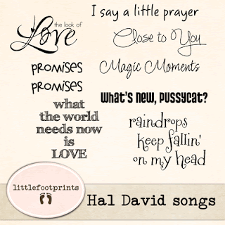 annie's littlefootprints: Hal David songs