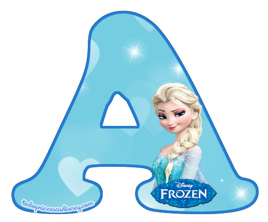 Frozen Elsa Alphabet with Hearts. Abecedario de Elsa de Frozen con ...
