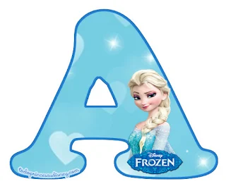 Frozen Elsa Alphabet with Hearts. Abecedario de Elsa de Frozen con ...