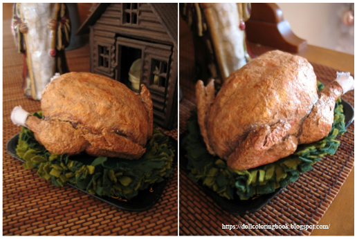 Sculpt a Holiday Turkey Using Paper Pulp | The Doll Coloring Book