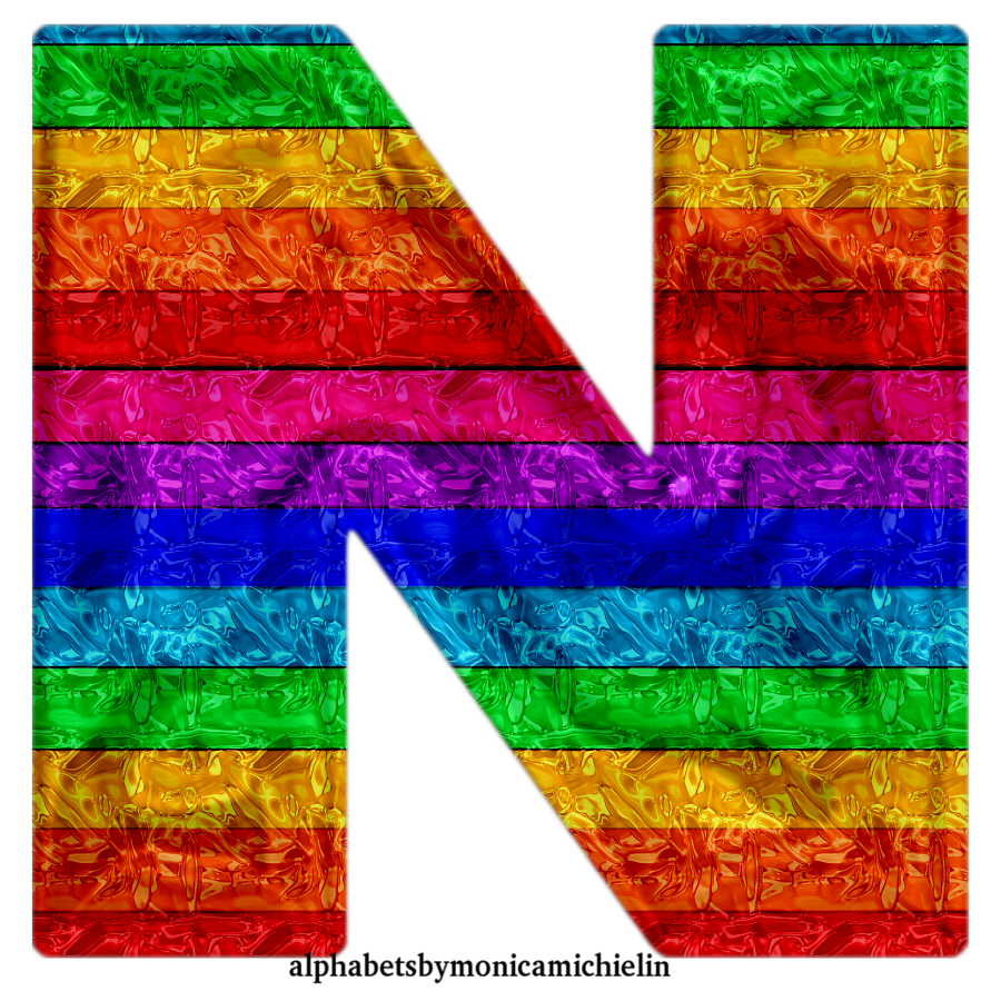 M. Michielin Alphabets: RAINBOW LUMPY FONT DROP WATER ALPHABET LETTERS PNG