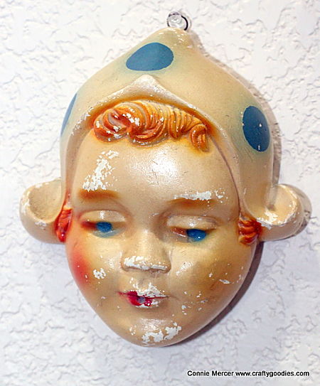 crafty goodies: String Holder~ vintage girl head!