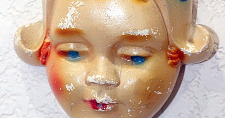 crafty goodies: String Holder~ vintage girl head!