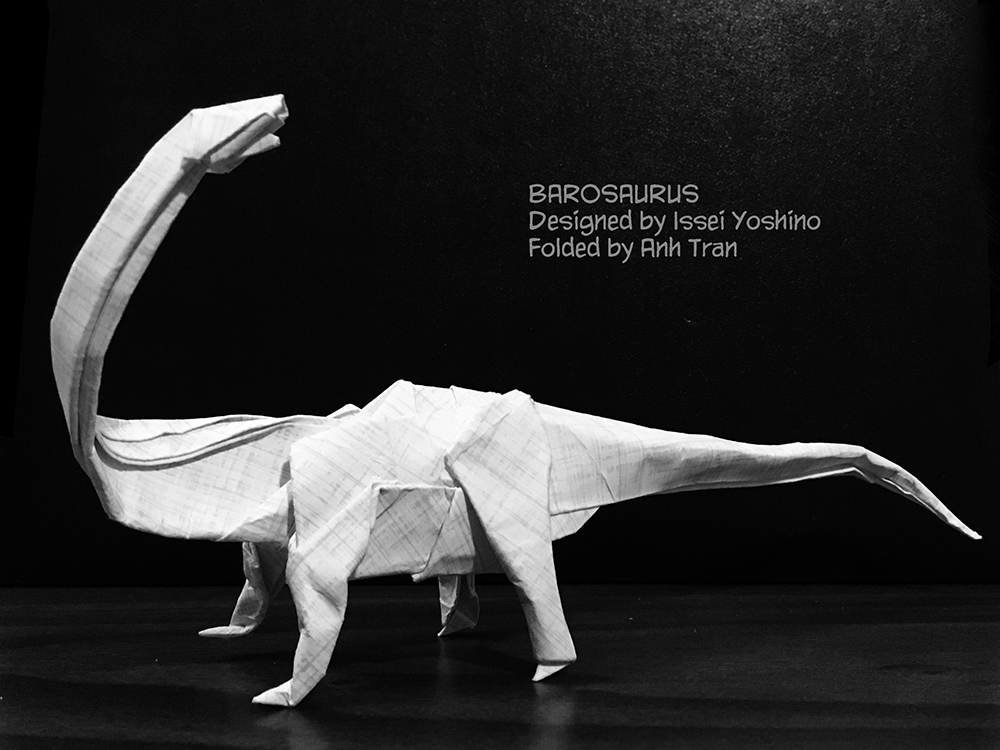 Bluebellia: Origami Extreme - Barosaurus by Issei Yoshino