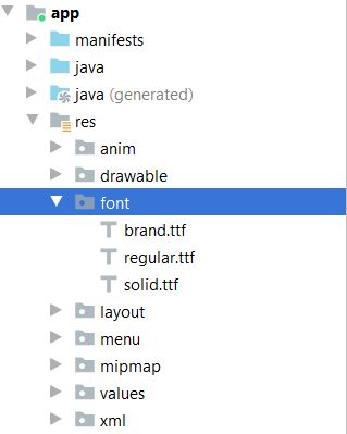 Penggunaan Font Awesome pada Android Studio