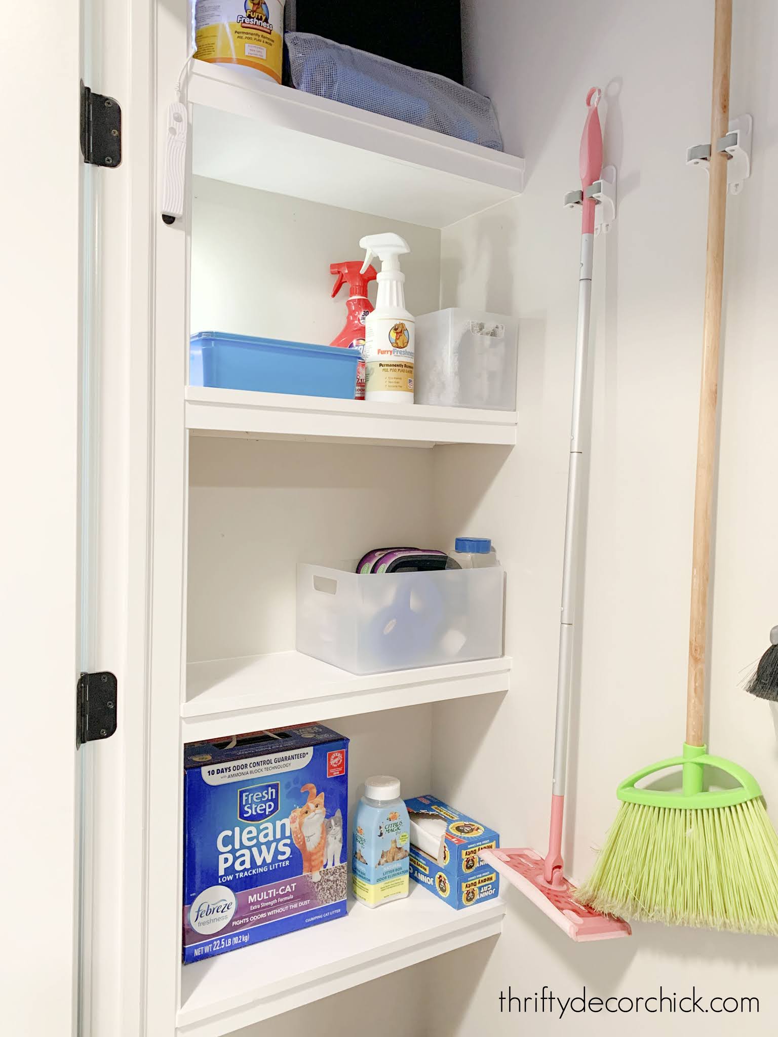 How to utilize the dead space in a closet | Thrifty Decor Chick ...