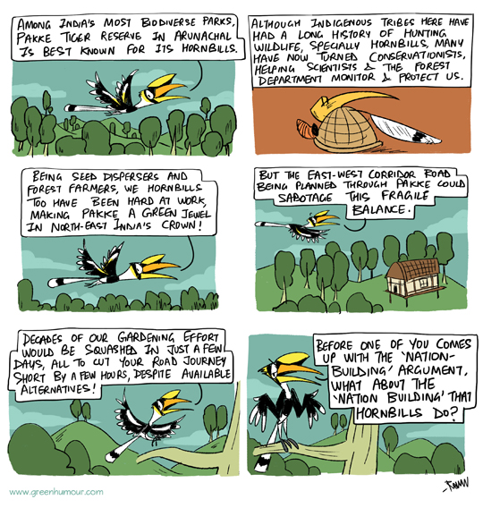 Green Humour: Road through Pakke