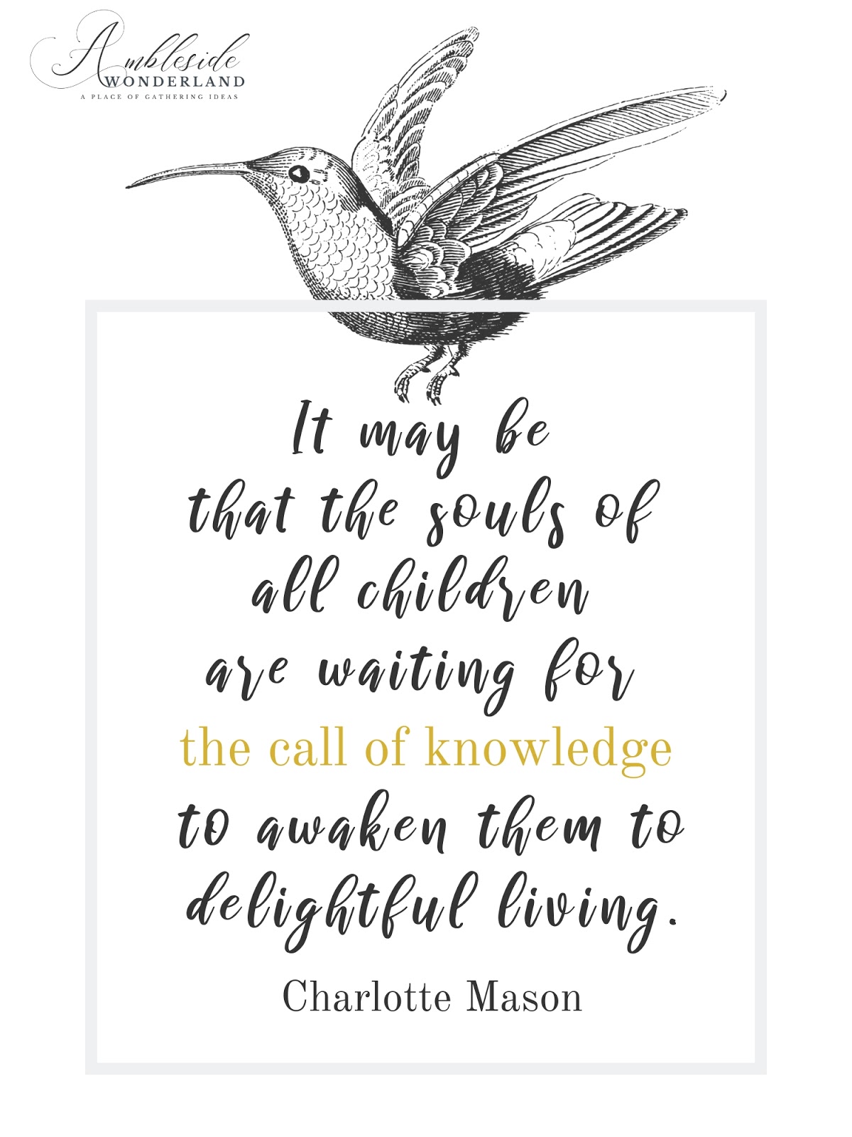 Charlotte Mason & Nature Quotes - Free Printables | Ambleside Wonderland