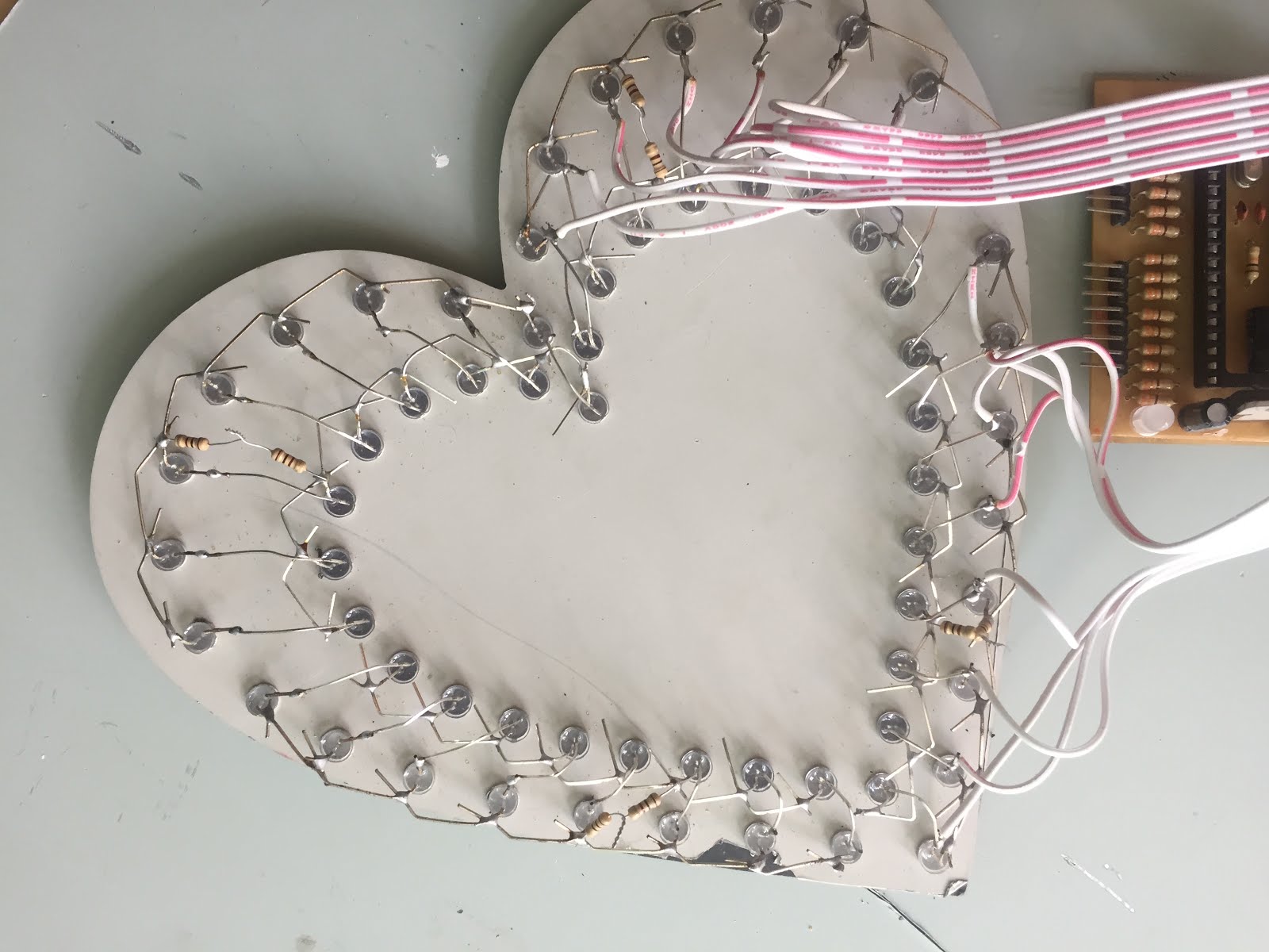 Hướng dẫn làm led trái tim đôi 64 Led 2 Vòng