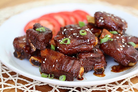 My Kitchen Snippets: Chinese Style Braised Honey Spare Ribs