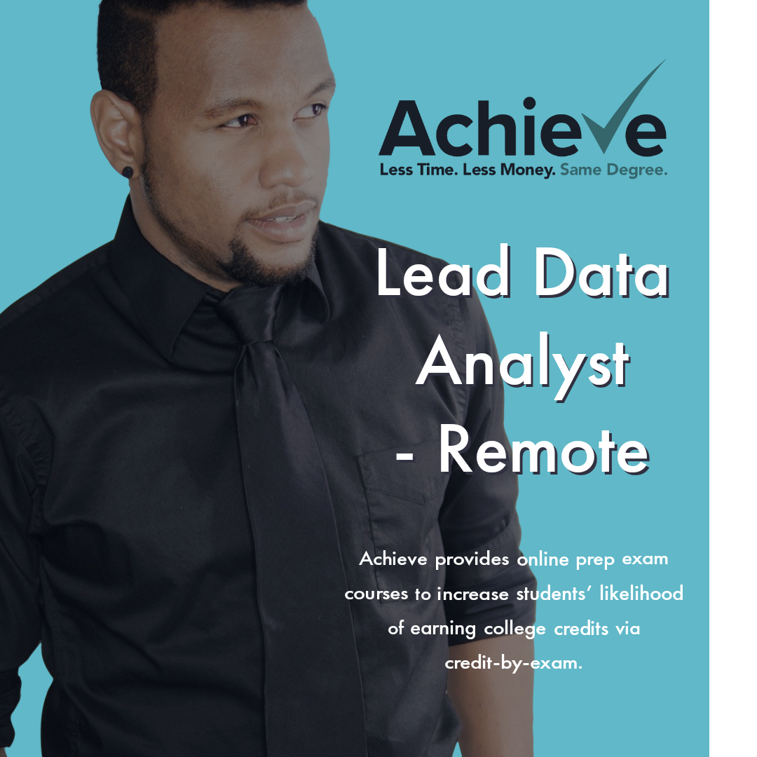 I Need A Job Jamaica: Lead Data Analyst - Remote