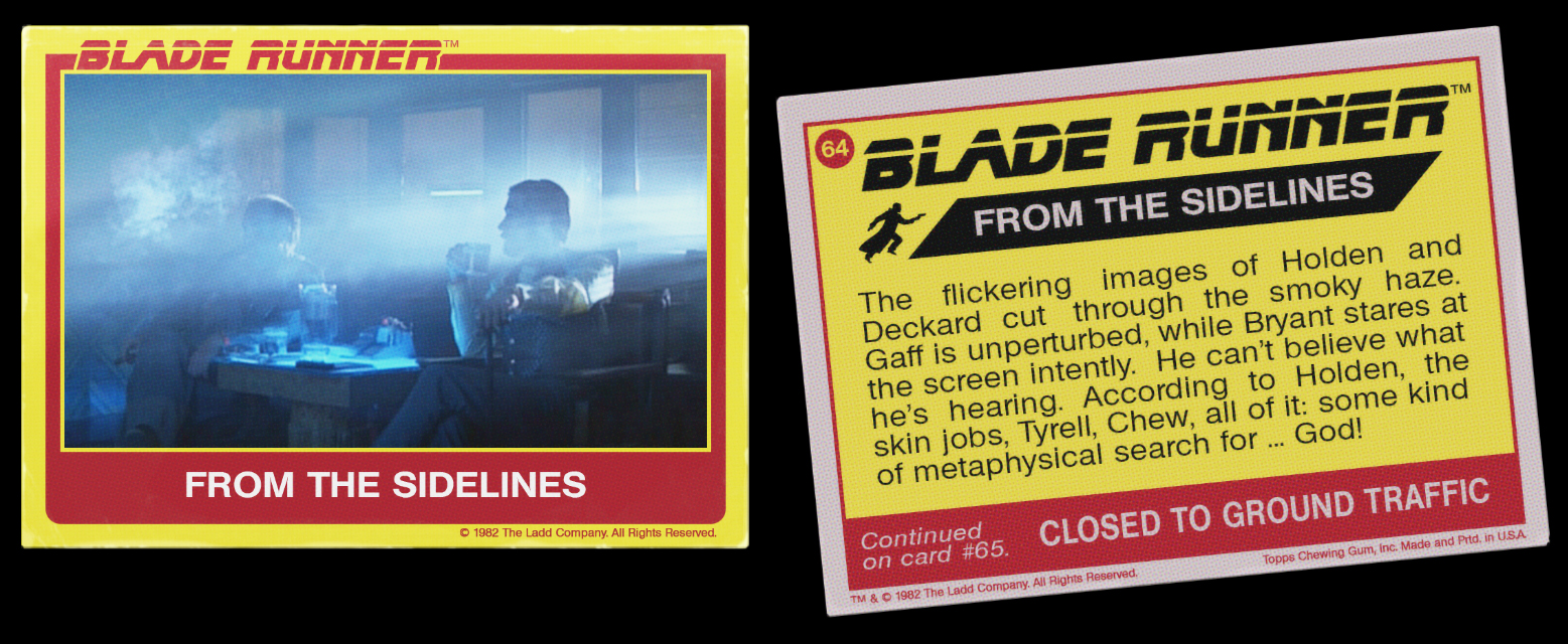 Repeat Viewing: More Blade Runner Trading Cards.