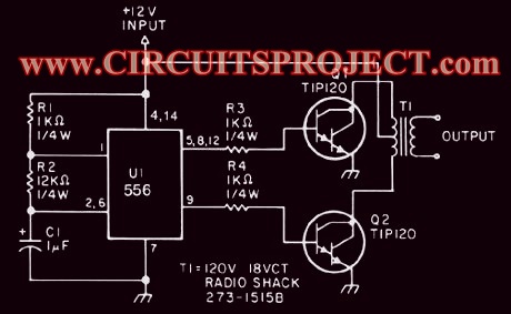 Simple 25W Low Power Inverter using TIP120