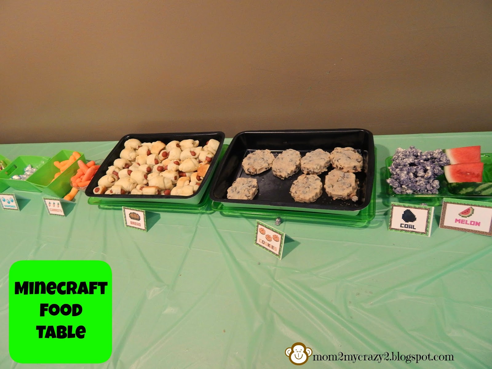 Running away? I'll help you pack.: Minecraft Birthday Party ... Food ...