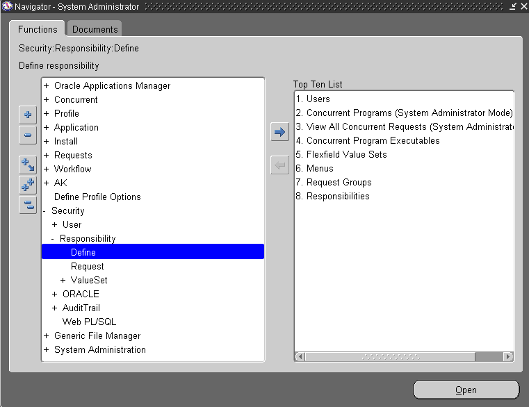 How to add any WEB adi to particular Responsibility